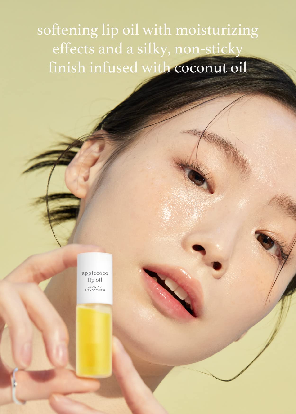 NOONI Vegan Appleseed Lip Oil - Applecoco | Long-Lasting, Moisturizing, Plumping, Revitalizing for Dry Lips, Waterproof, No Peel Off, Korean Tint, Valentine Day Gifts, 0.12 FL Oz