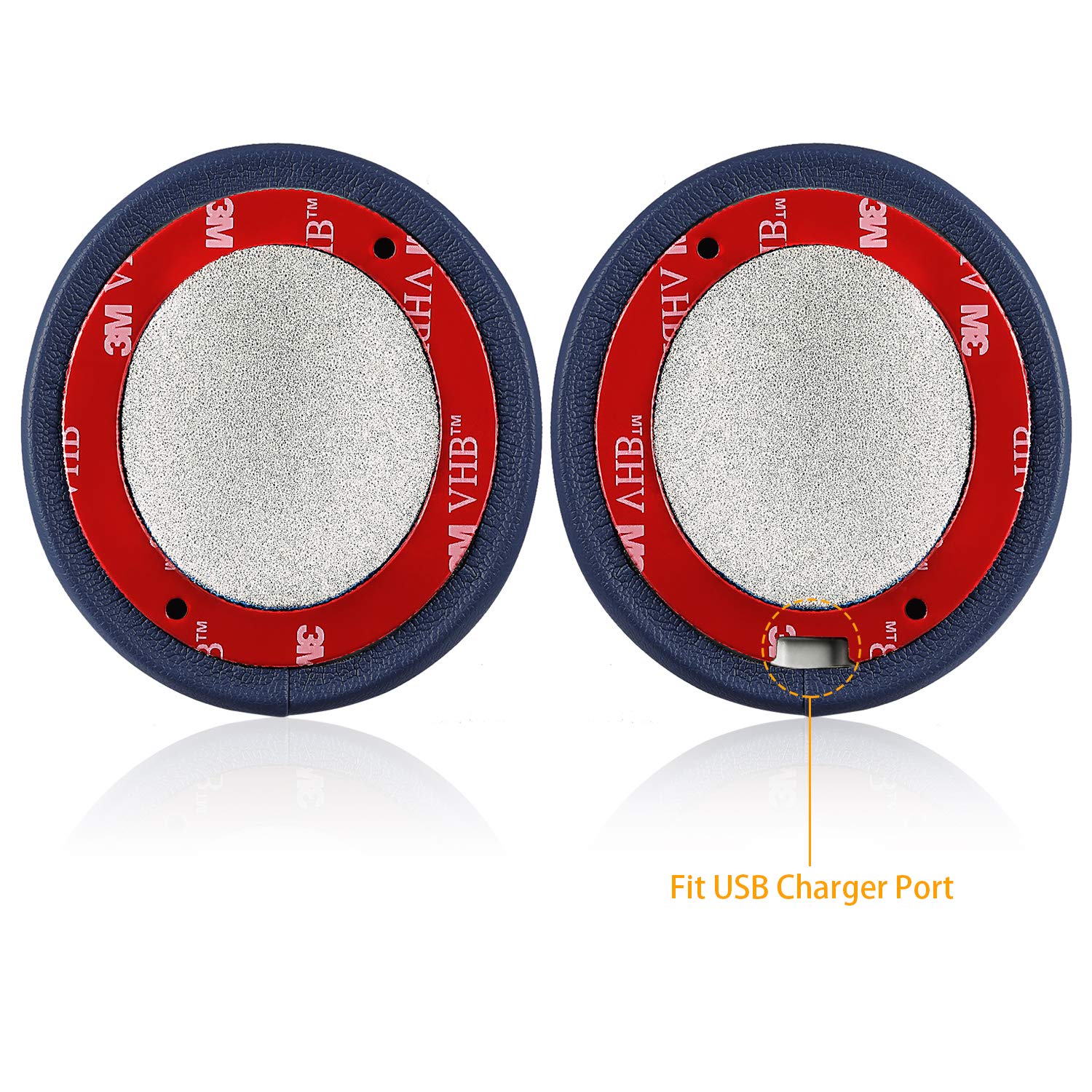Solo 2/3 Wireless Earpads - JECOBB Replacement Ear Cushion Pads with Protein Leather and Memory Foam for Beats Solo 2.0/3.0 Wireless On Ear Headphones ONLY (Navy Blue)