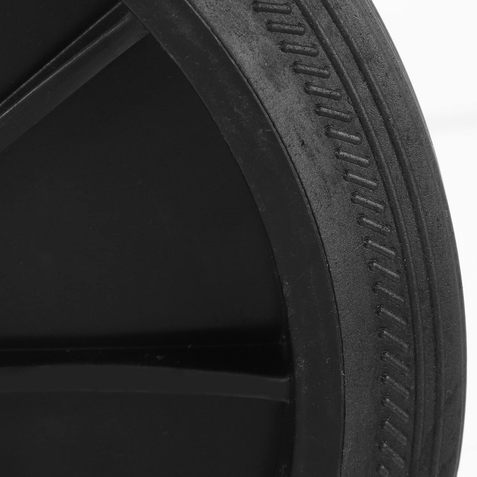Cabilock 2Pcs Trash Can Replacement Wheel Rubber Garbage Bin Wheel Wastebasket Pulley Wheel Replacement Parts Rubbish Waste Can Accessories Black