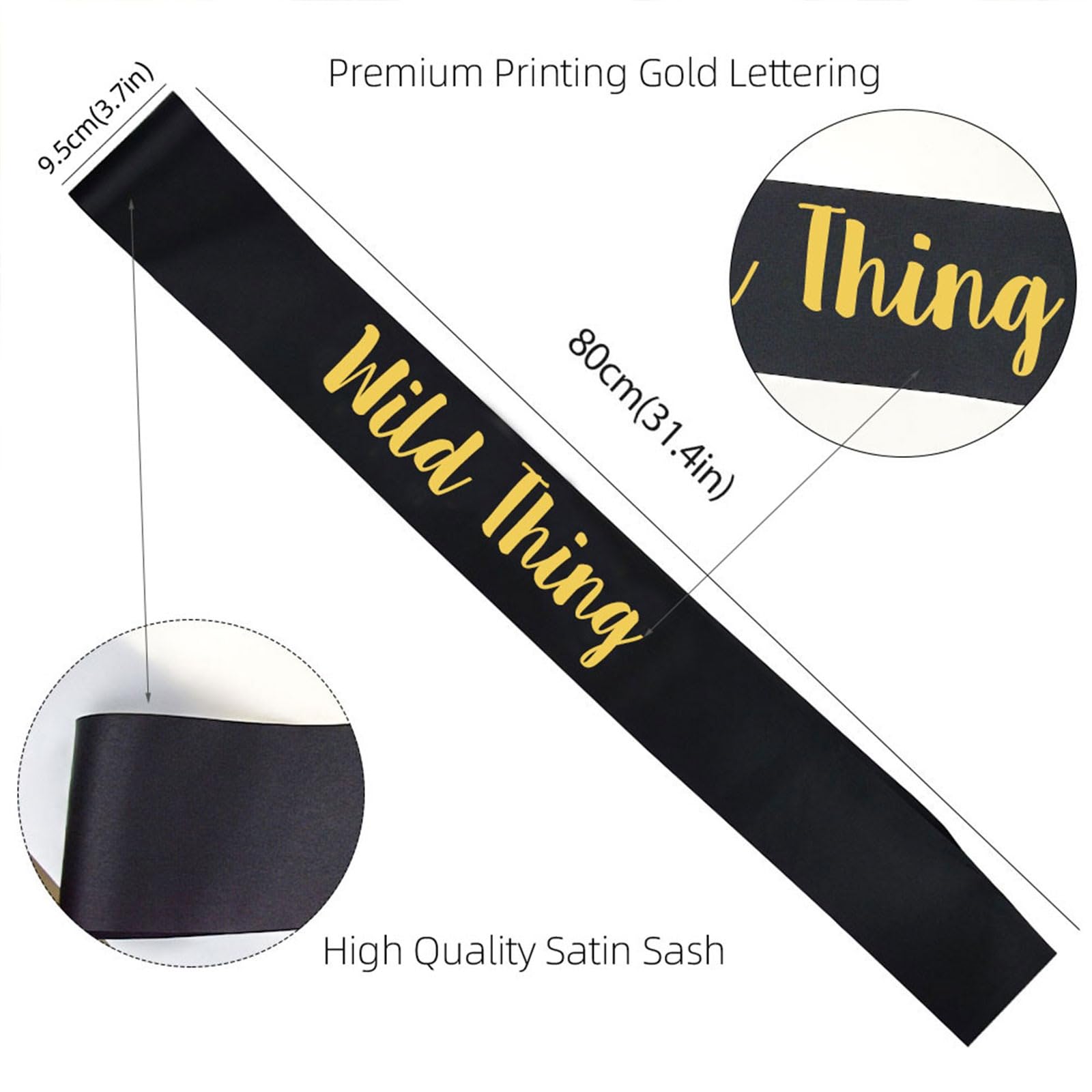 Bachelorette Sash Set (12 pcs) - Bride to Be Sash Bachelorette Party Decorations - Unique Bride and Bridesmaid Sashes for Bachelorette party (Black, Gold letters). Ideal Bridal Shower Supplies