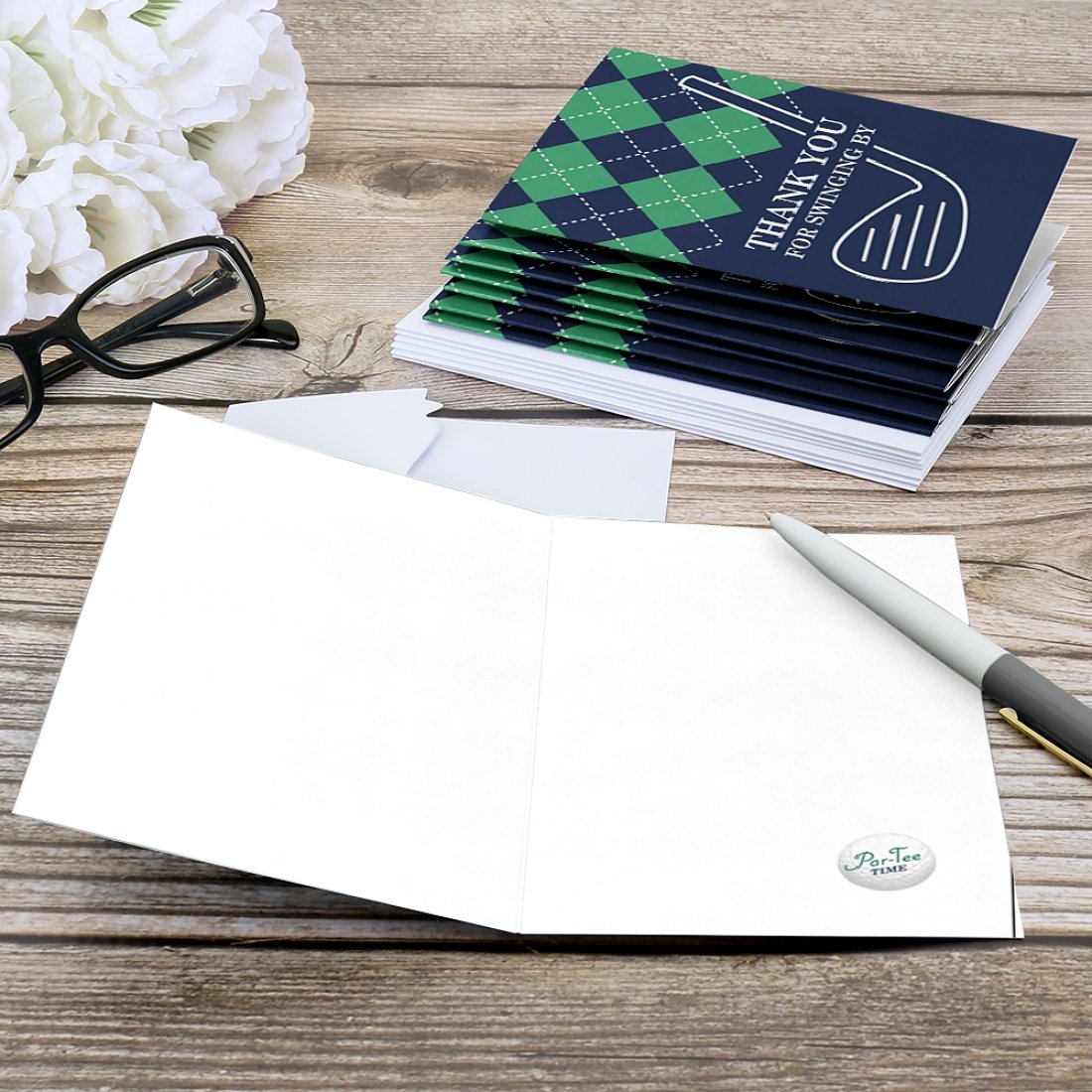 Par-Tee Time - Golf - Birthday or Retirement Party Thank You Cards (8 count)