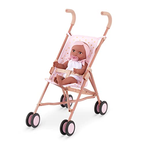 Babi - Umbrella Stroller - 14-inch Baby Doll Accessories - Folding Frame & Star Print - Sturdy Design & Fully Assembled - 2 Years + - Folding Doll Stroller