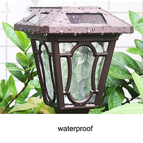 SFRIDQ LED Solar Column Headlight Outdoor Waterproof Garden Light Door Post Lights Home Villa Garden Light Lawn Light Landscape Lighting Fixture