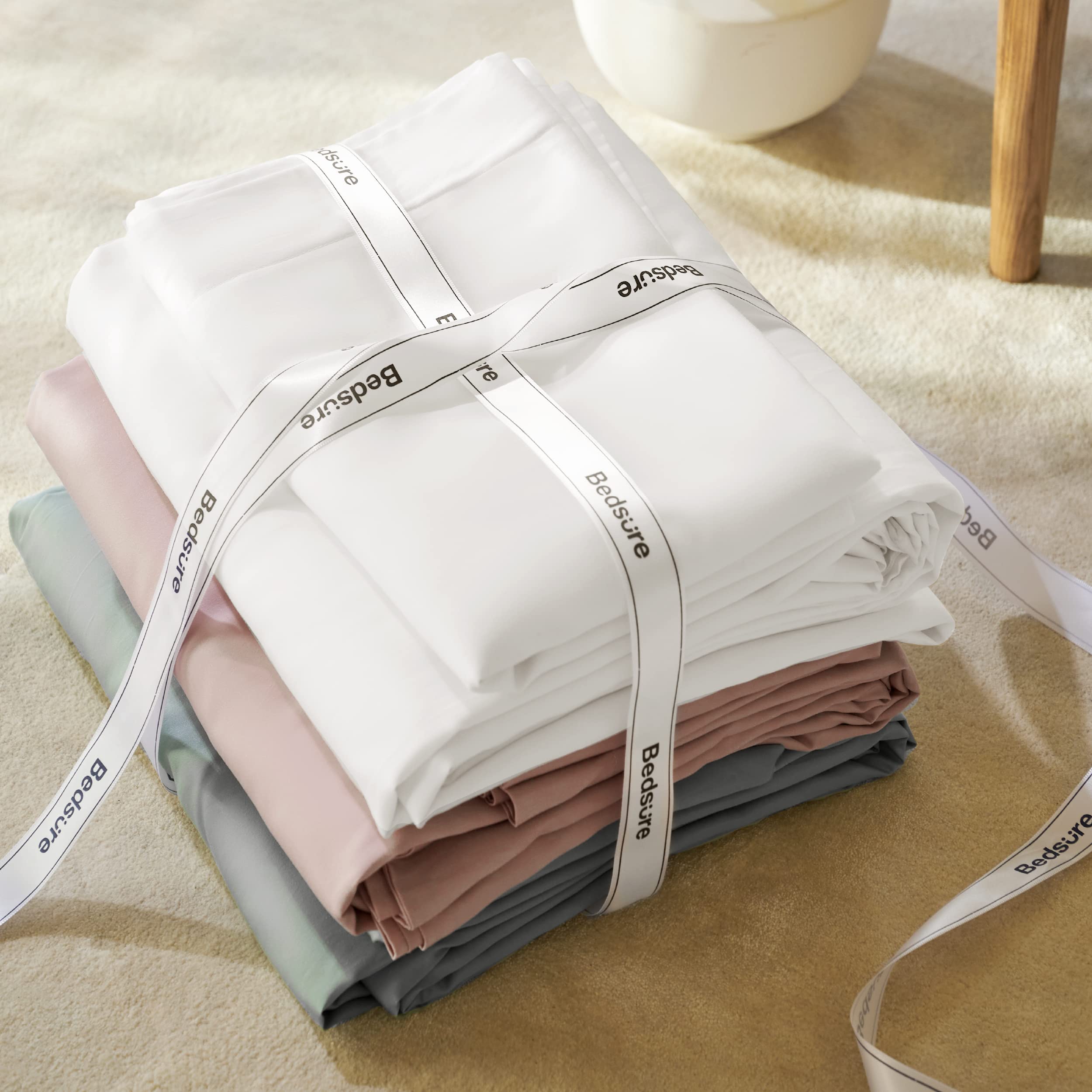 Bedsure King Duvet Cover Ivory White - Moisture Wicking and Silky Eucalyptus Lyocell Cotton Hybrid Comforter Cover Set for Hot Sleeper - Buttery Soft and Breathable Cooling Bedding,Full Size