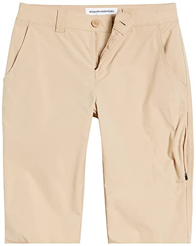 Amazon Essentials Women's Stretch Woven Outdoor Hiking Pants with Utility Pockets, Light Tan, 12