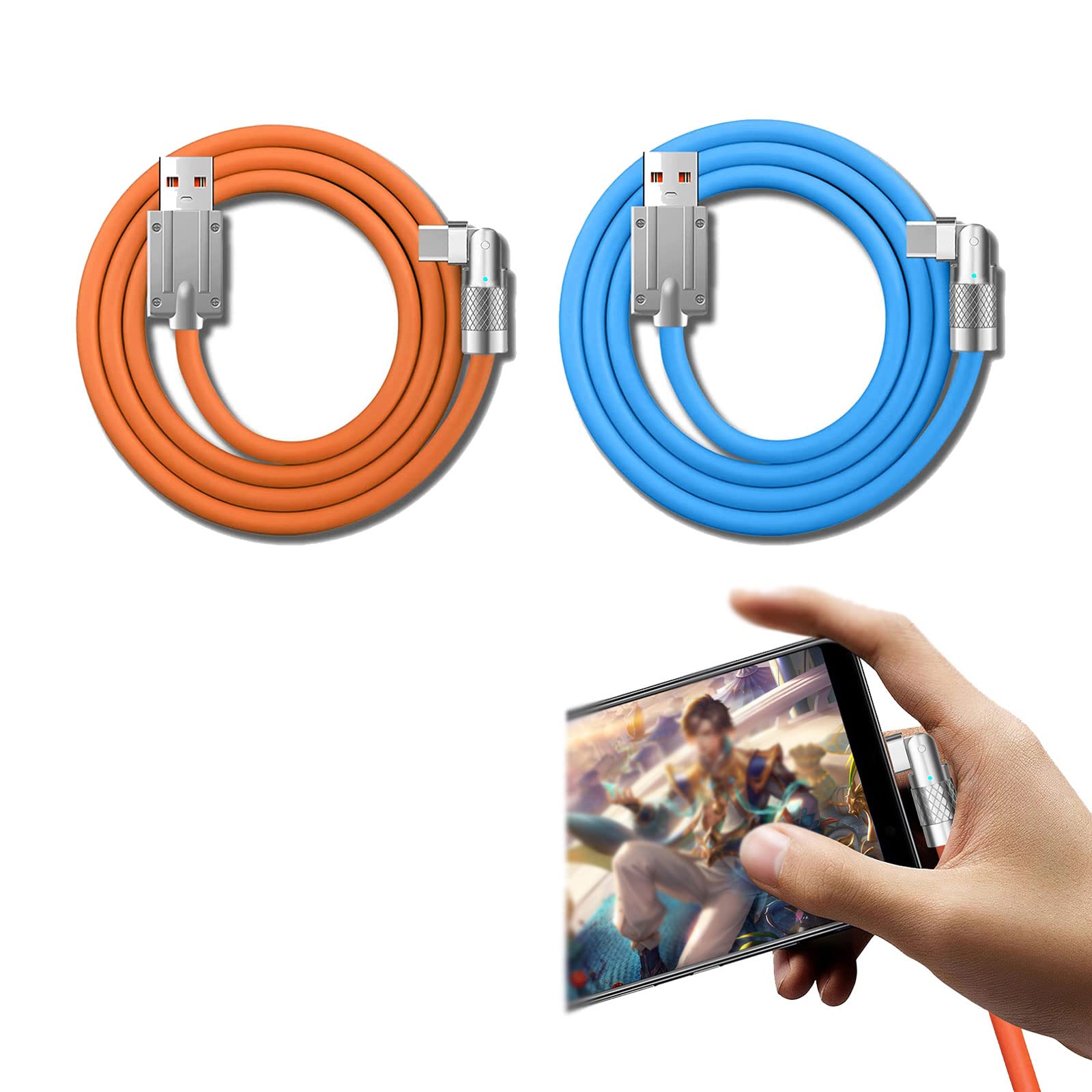 AILYRE Chubby Gamer 180 Rotating Fast Charge Cable,180 Degree Rotating Fast Charge Cable (for iOS)