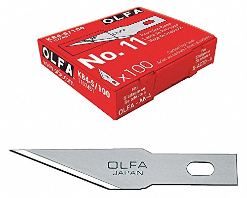 OLFA Precision Blades - Bulk 100/pk, Model 1107451 (KB4-S/100)
