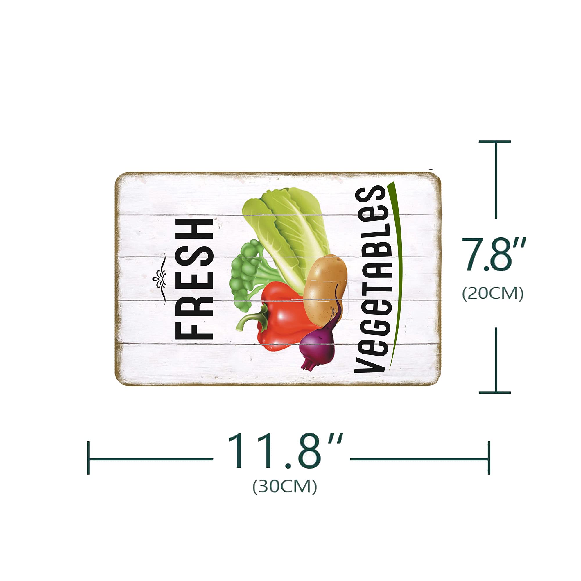 Farm Fresh Vegetables Metal tin Sign Food Tin Sign - Farmhouse Wall Decor Art