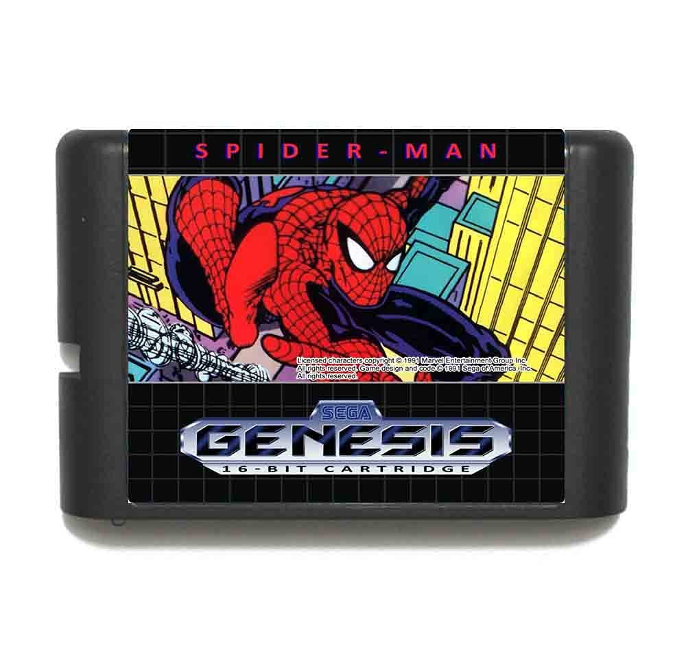 Spire Spider Man 16 bit MD Game Card For Sega Mega Drive For Genesis (NTSC-J)