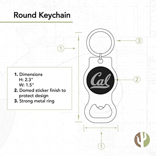 Berkeley University of California Bottle Opener KeychainGolden Bears Cal UC Car Keys (Silver Bottle)