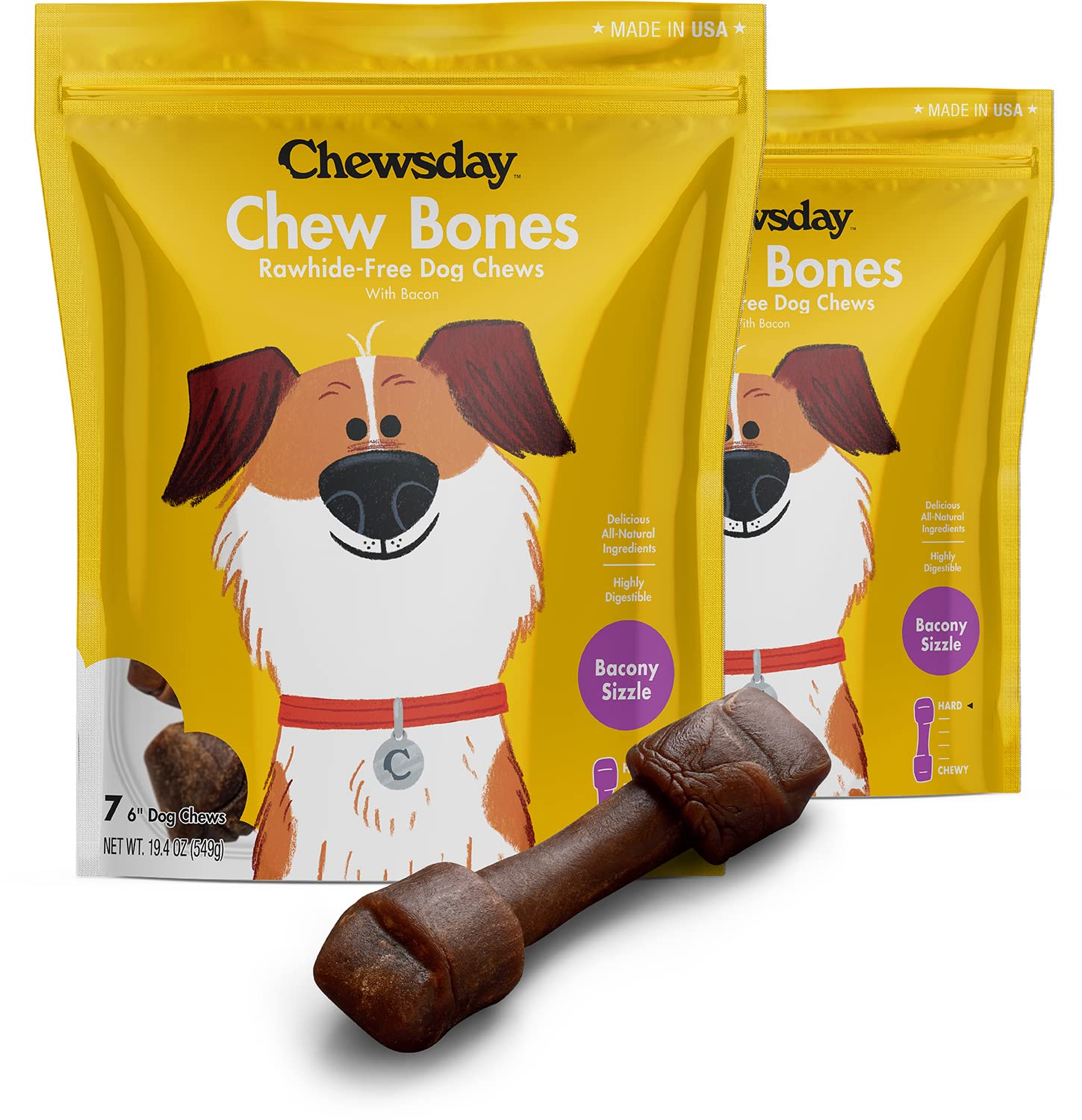 Chewsday Knotted Bacon LG 14ct