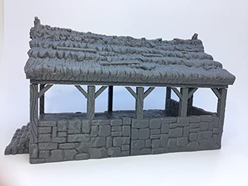 HERO Creations Lumber Mill RPG - Dungeons and Dragons - DND - Pathfinder - Diorama - Figurine Miniature (Gray/Unpainted)