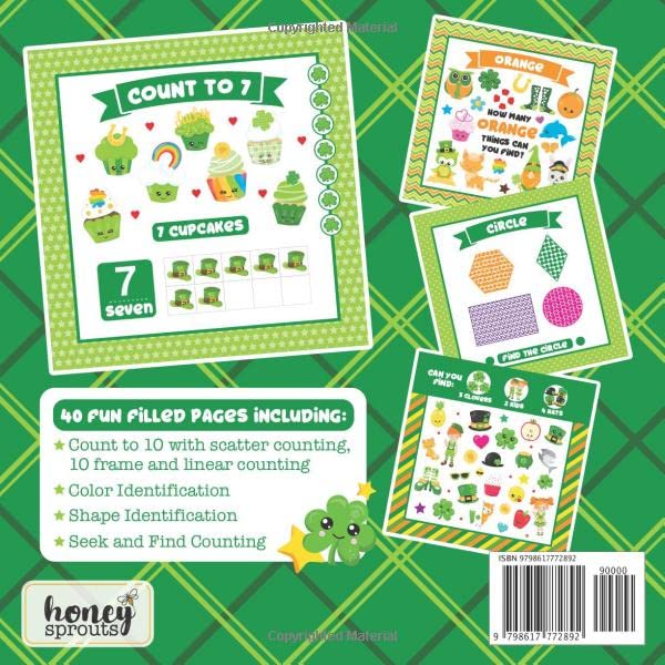 I Spy St. Patrick's Day! Counting, Shape and Color Games for Toddlers and Preschoolers: St Patricks Day Activity Book for Kids Ages 2-5 and Babies
