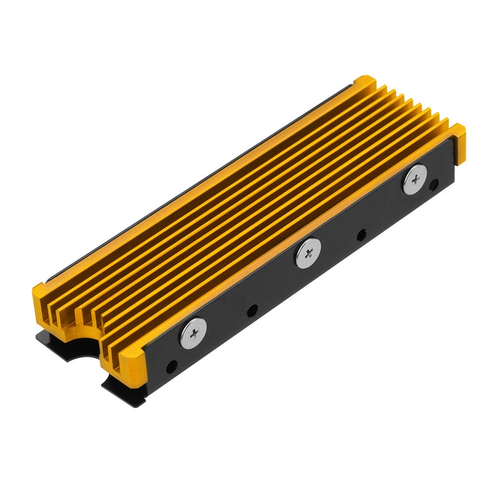 NVMe Heatsinks for M.2 2280mm SSD Double-Sided Cooling Design（Gold）