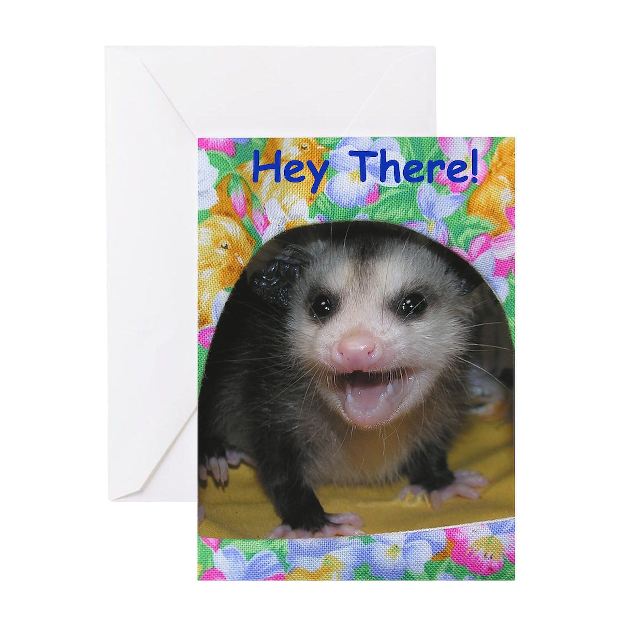 CafePress Possum/Opossum Birthday Card Folded Greeting Card Matte