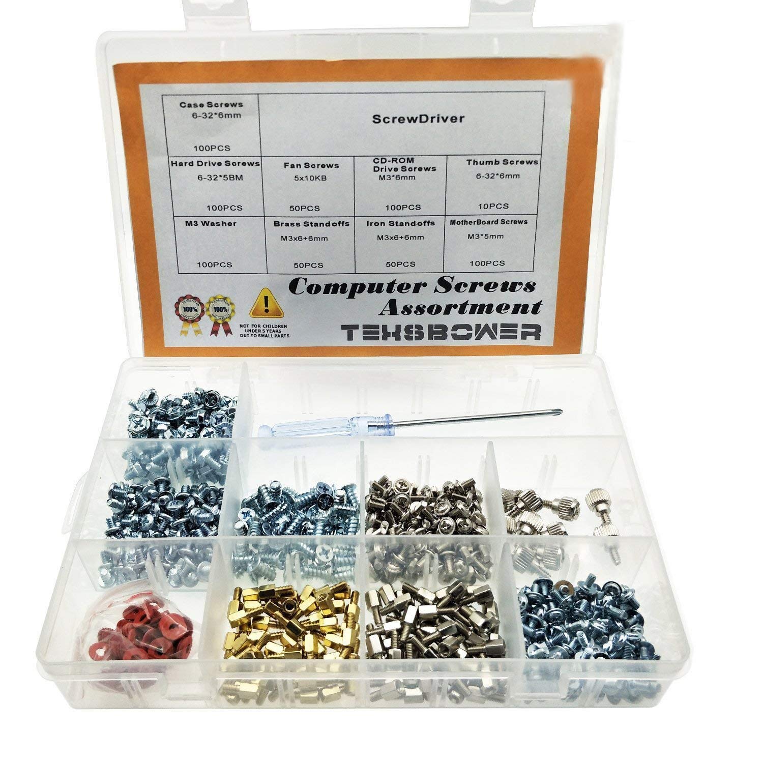 Texsbowe 660PCS Computer Screws - Standoffs Fan Hard Drive Motherboard Screw Set Assortment Kit