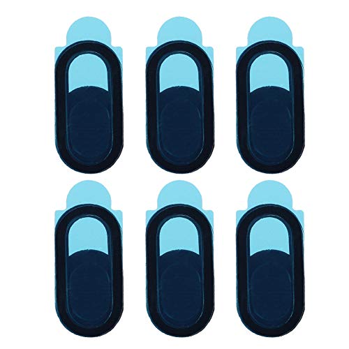 CHICIRIS Web Camera Cover, Webcam Cover Black Quantity Optional Webcam Cover, ABS for Smartphones Tablets(6 Pieces)