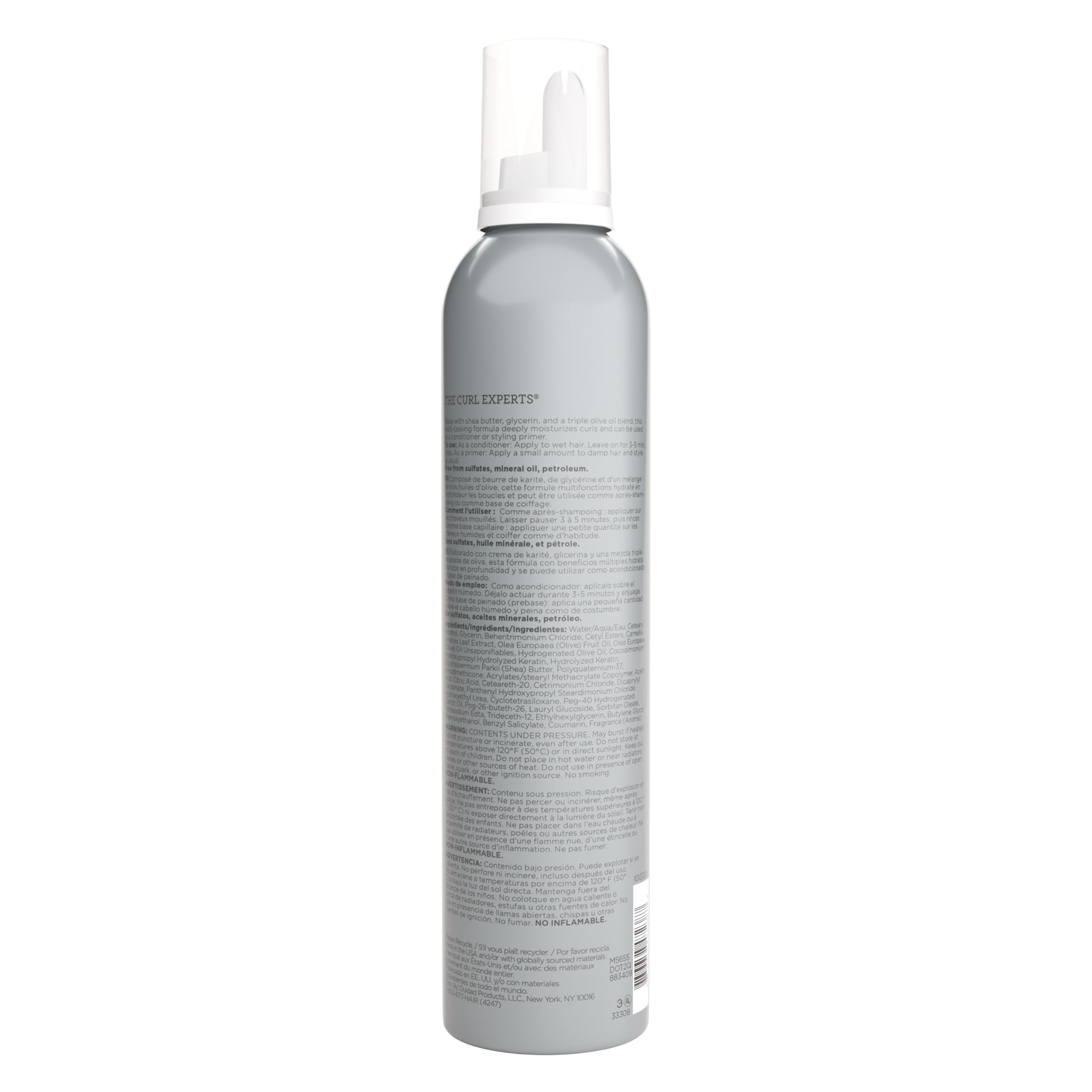 Ouidad Moisture Lock Whipped Curls Daily Hair Conditioner and Primer - 8.5 fl oz, Olive Oil, Shea Butter, and Glycerin, Curl Moisturizing Conditioner and Leave-in Styling Primer, All Curl Types