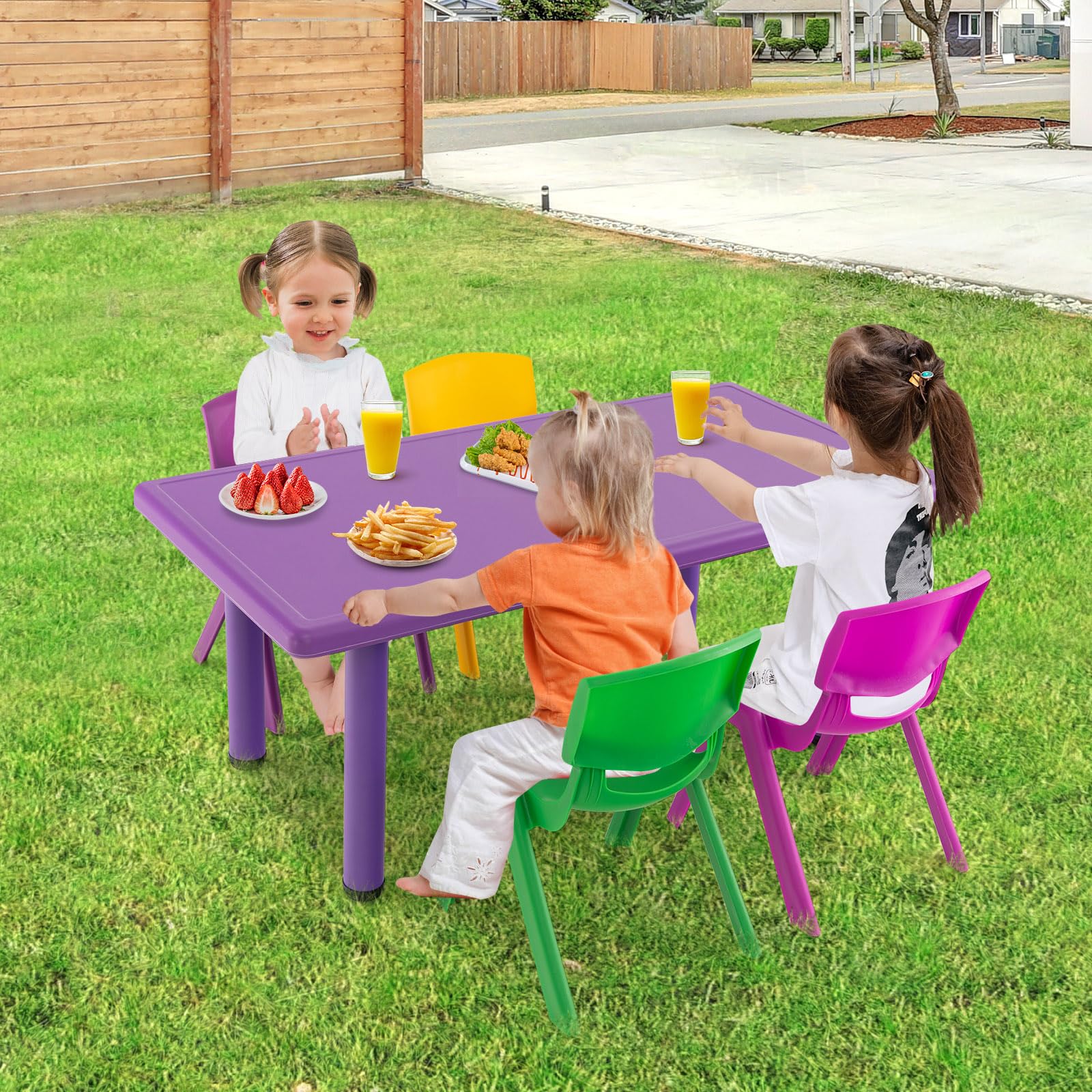 Axidou 24" Square Kids Table - Versatile Activity Table for Toddlers 1-8 Years Old - Sturdy Craftsmanship - Toddler Play Learning Table - Kids Table for Daycare, Classroom, Home