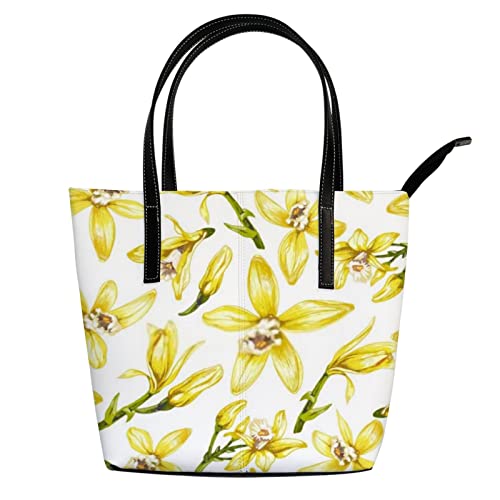 Fashion Tote Handbags Women's Soft Tote Shoulder Bag for Women Work Shopping Top Handle Satchel Bags, 15.8×4×15.4 inches,Narcissu