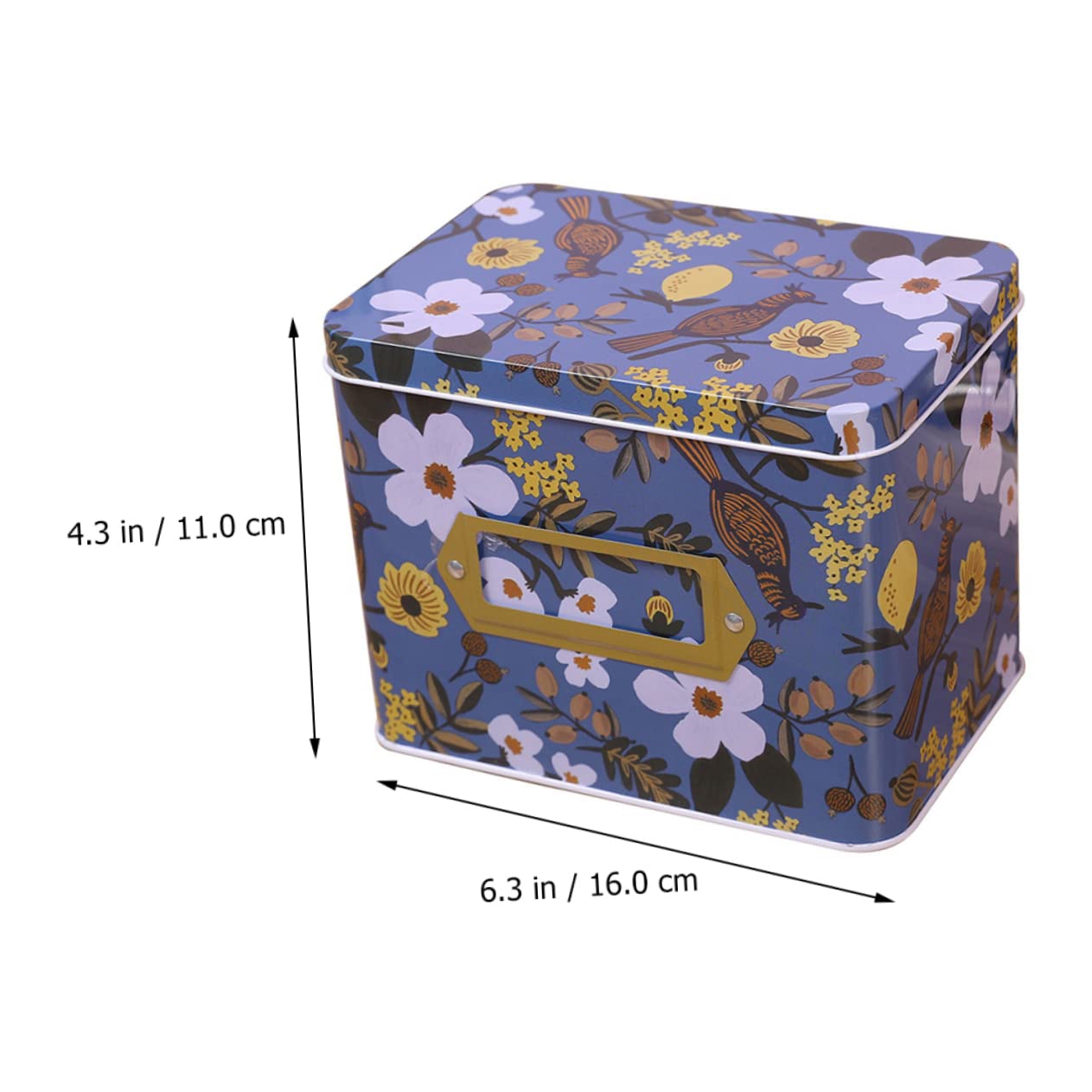 BESPORTBLE 3 Pcs Label Finishing Box Storage Bin with Lid Storage Bins with Lid Candy Tins Empty Tea Tin Canister Labels for Jars Storage Container for Sundries Tinplate Organizer
