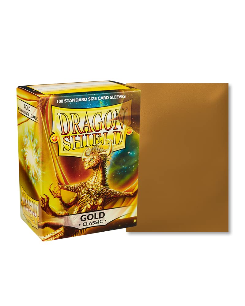 Dragon Shield 100 Count Standard Size Classic Deck Protector Sleeves (Gold)