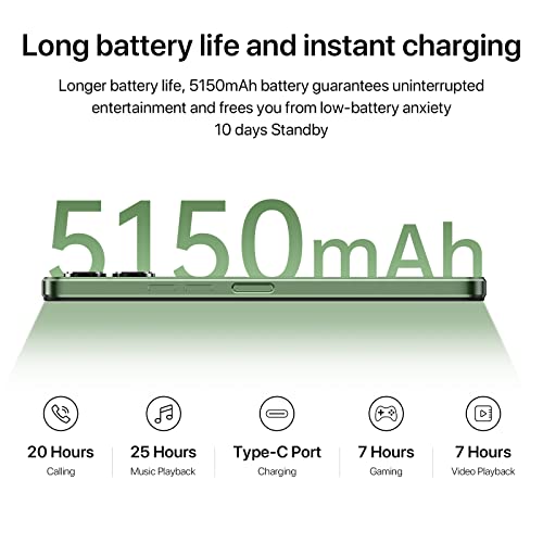 UMIDIGI Unlocked Smartphones G3, Android 13 Unlocked Smartphone, Dual Sim 4G LTE Mobile Phone, 4/64GB(1TBG Expandable), 6.52" HD+ Night Mode,5150mAh, GSM Unlocked Cell Phone