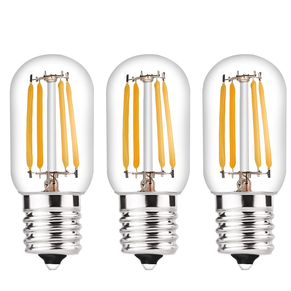 AHEVO 8206232A 2w E17 led Bulb t7 led Bulb 25w Appliance 250lm Microwave Light Bulb 2700K Pack of 3