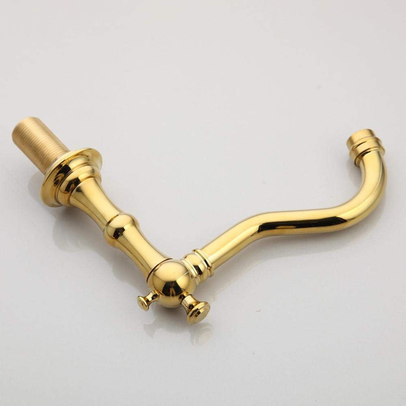 Bathroom Kitchen Basin Mixer Tap Sink Faucet 2 Handles 3Pcs Gold Bathroom Basin Faucet Bathtub Tap-Golden Plated ,Faucet