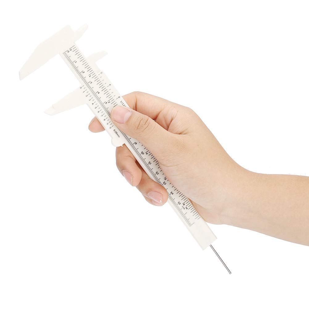 Vernier Caliper Waterproof Plastic Eyebrow Permanent Makeup Ruler Students Experimental Measurement Tools For Permanent Makeup Tattoo Eyebrow Line Lip