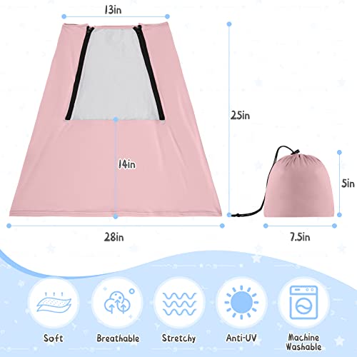 Baby Car Seat Covers with Breathable Peep Window (Pure Pink)