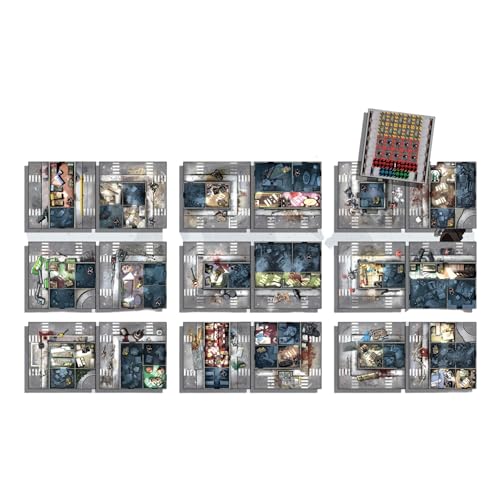 CMON Zombicide 2nd Edition Tiles Set - Enhance Your Board Game Experience! Cooperative Strategy Game with Tabletop Miniatures, Ages 14+, 1-6 Players, 1 Hour Playtime, Made by CMON