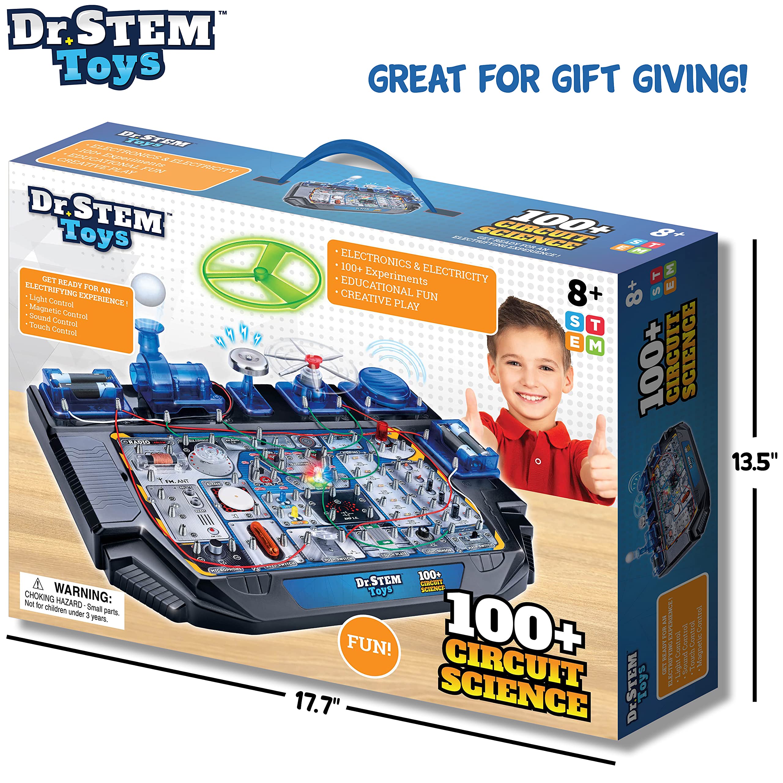 Dr. STEM Toys Circuit Science Kit, Includes Over 100 Electrical Experiments with Lights, Sounds, and Action - for Boys and Girls Ages 8+
