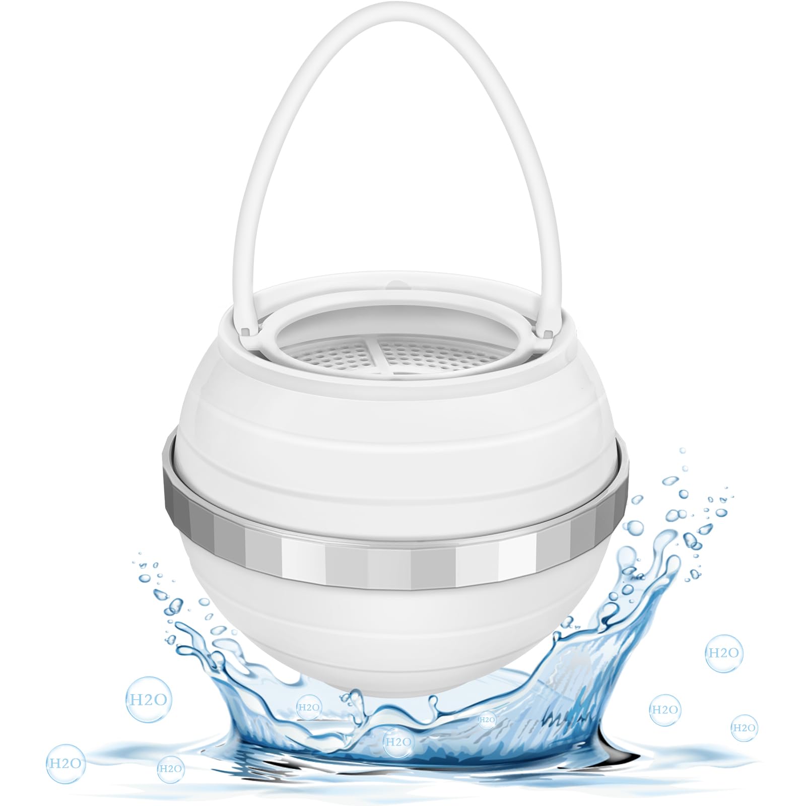 Bath Ball Filter, Belifair 8 Stages Bath Water Filter, Removes Hundreds of Contaminants for Softer and Healthier Skin, BPA Free - 2,500 Gallons of Filtration (White)