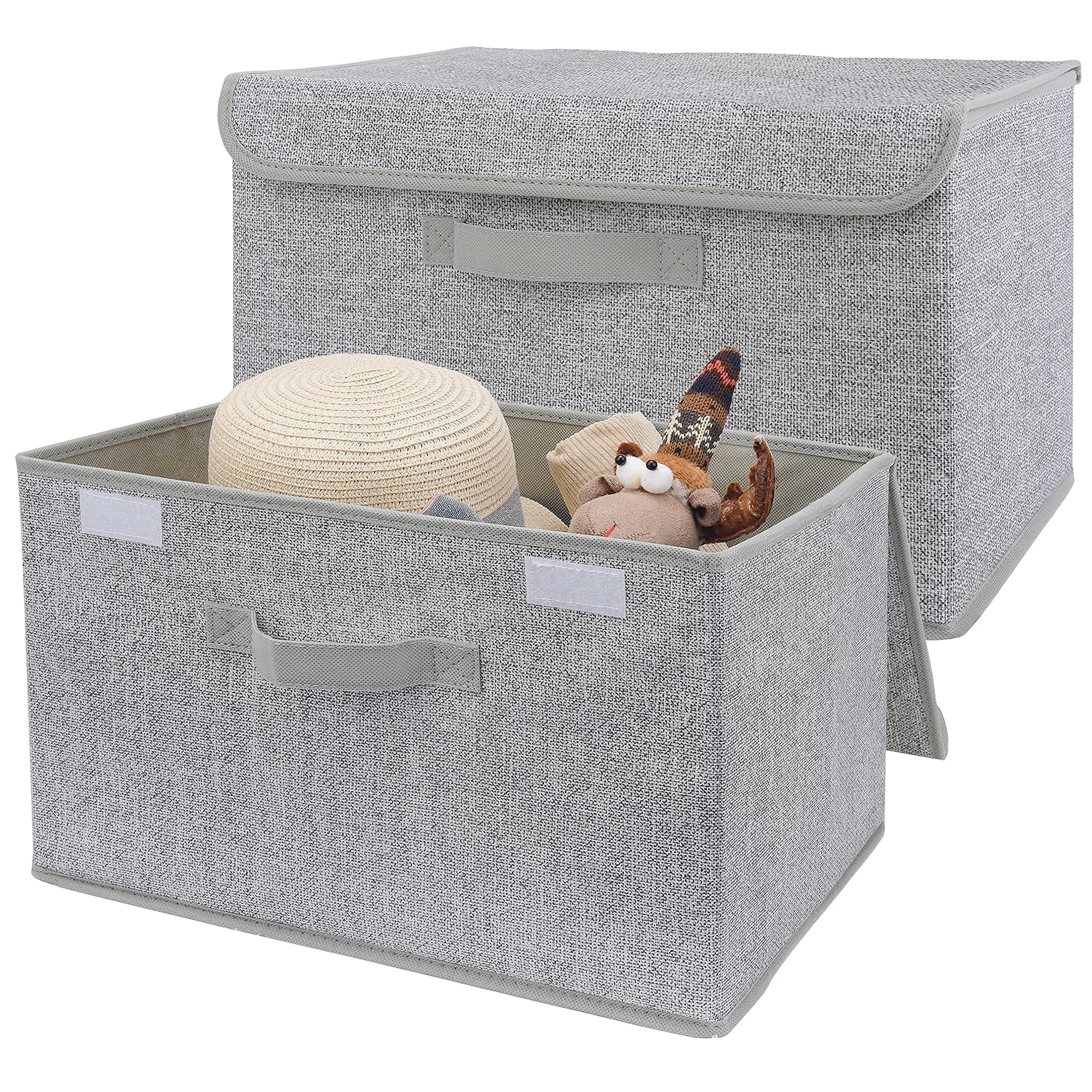GRANNY SAYS Bundle of 2-Pack Large Storage Bins with Lids & 2-Pack Socks Storage Organizers