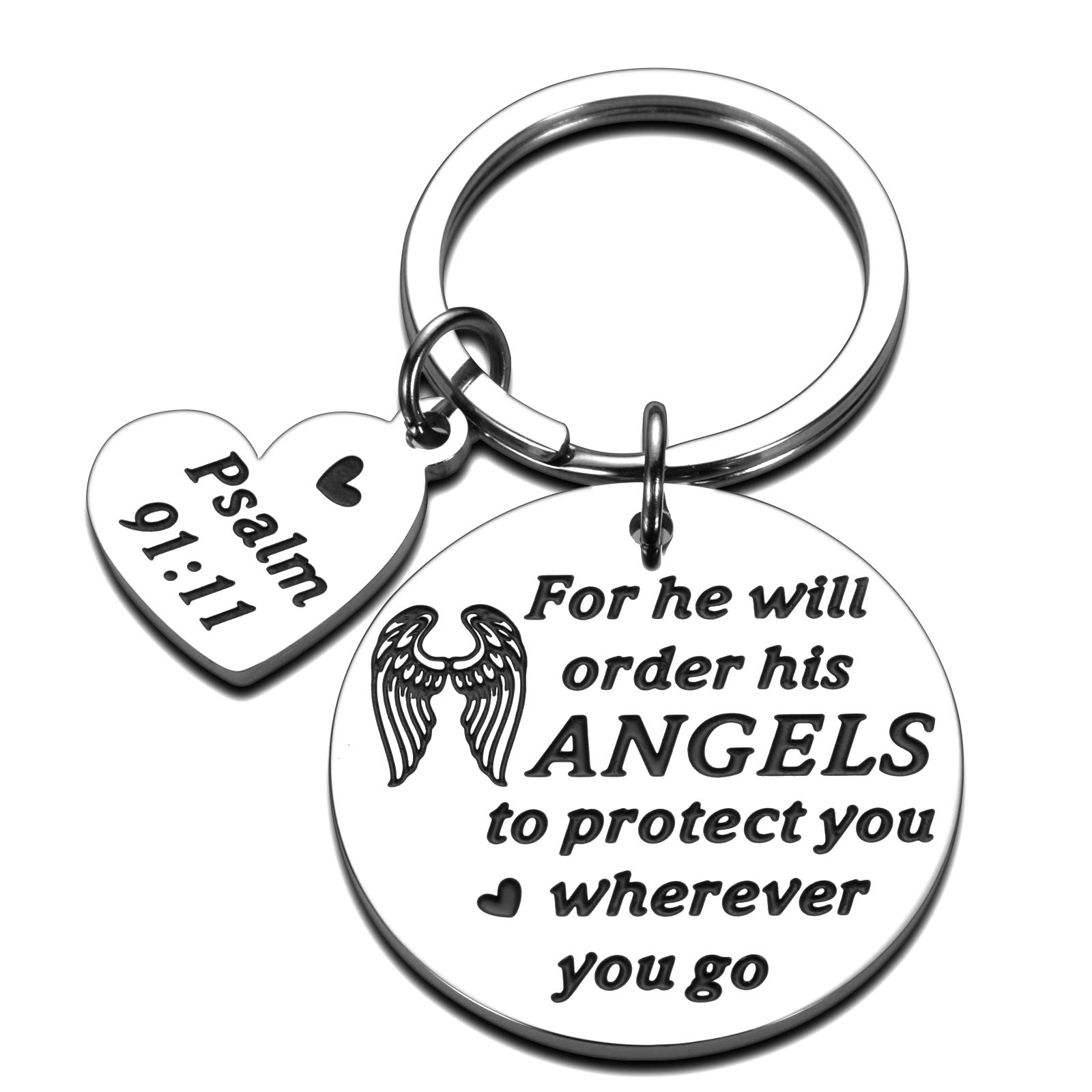 AMBREGRISSUN Bible Verse Keychain Christmas Religious Faith Gifts for Women Men Easter Prayer Christian Keyring Bible Verse