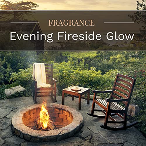 Candle-lite Scented Candles, Evening Fireside Glow Fragrance, One 10 oz. Three Wick Aromatherapy Candle with 20-40 Hours of Burn Time, Grey Color