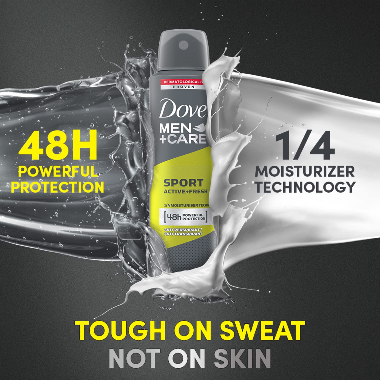 Dove Men Care Anti-Perpirant Deodorant Spray Sport Active Fresh 150Ml - Pack of 6 by Dove