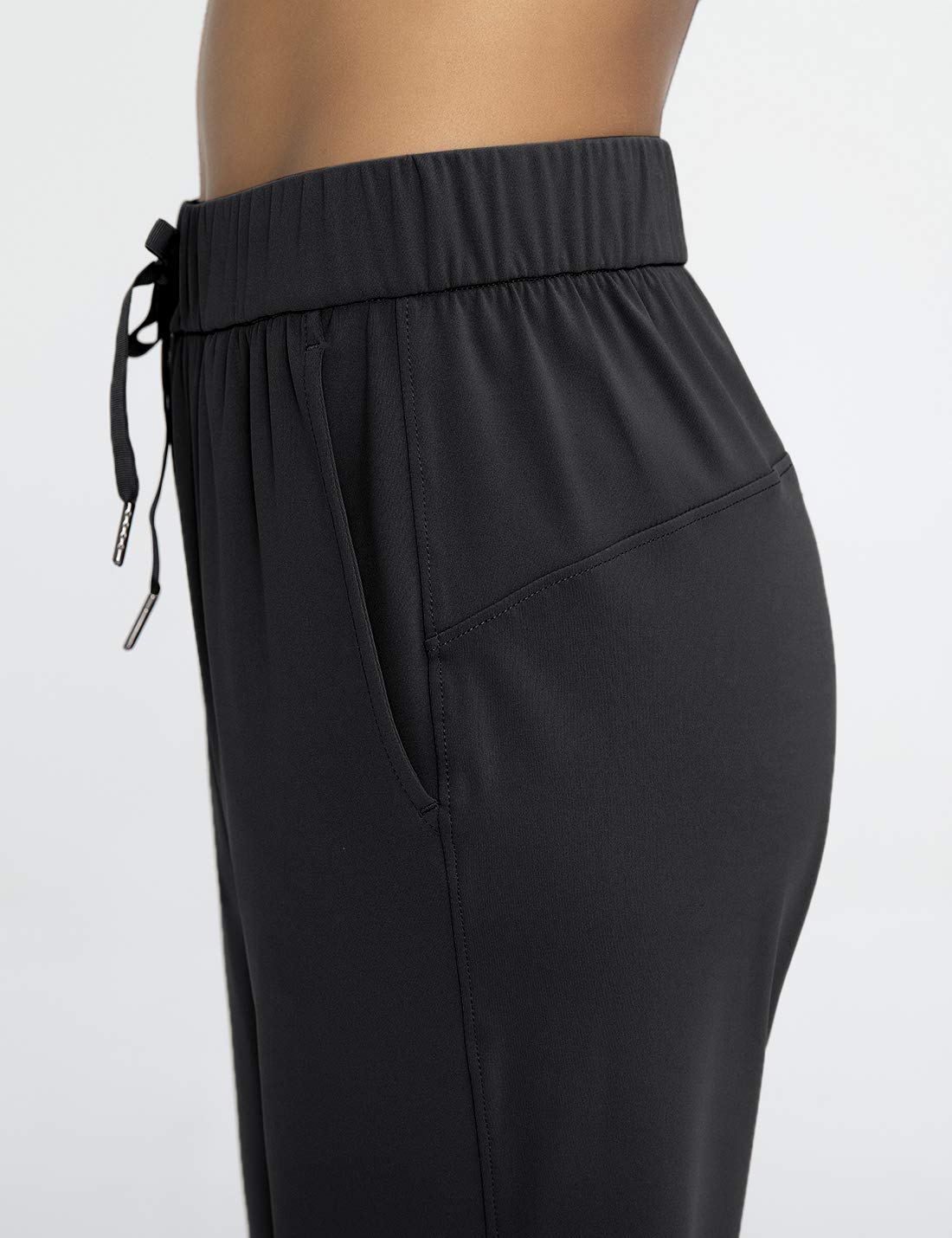 AJISAI Women's Joggers Pants Drawstring Running Sweatpants with Pockets Lounge Wear Smokegrey L
