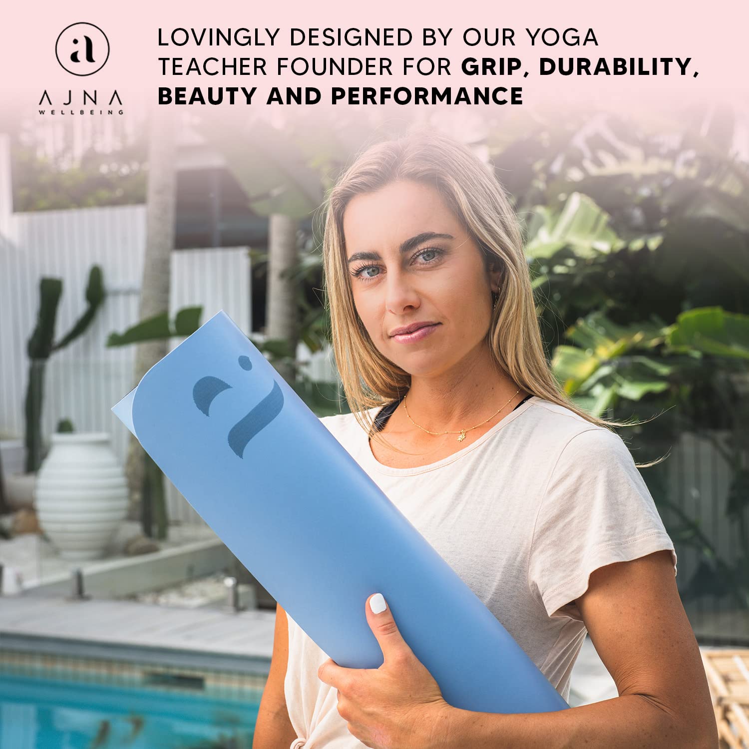 Ajna Yoga Set - Essential Yoga Kit - Yoga Mat and 2-Pack Yoga Blocks Bundle