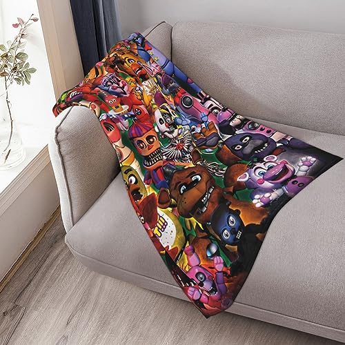 Five Nights Throw Blanket for Kids Boys Adult Flannel Blanket Soft Warm Plush Bedding for Decorate The Room 50"x40"