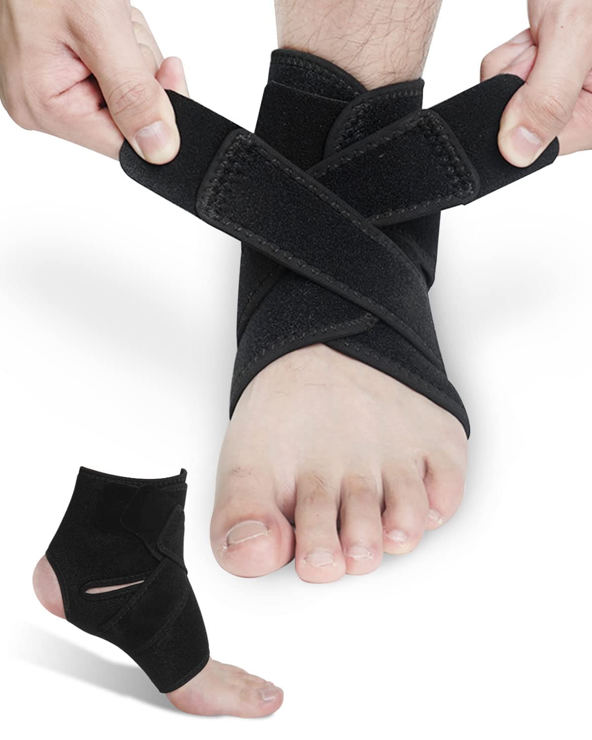 Ankle Support Brace, Adjustable Wrap for Running, Basketball, Injury Recovery, Sprain! Ankle Wrap for Men, Women, and Children