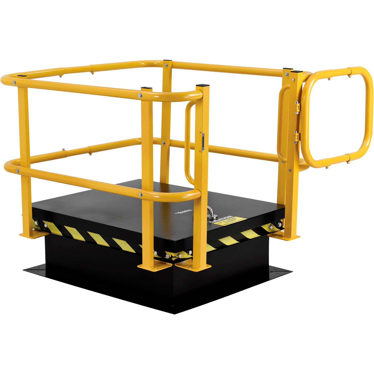 Global Industrial Global Industria Roof Hatch Safety Railing, Galvanized, 36"x24" & 36"x30"