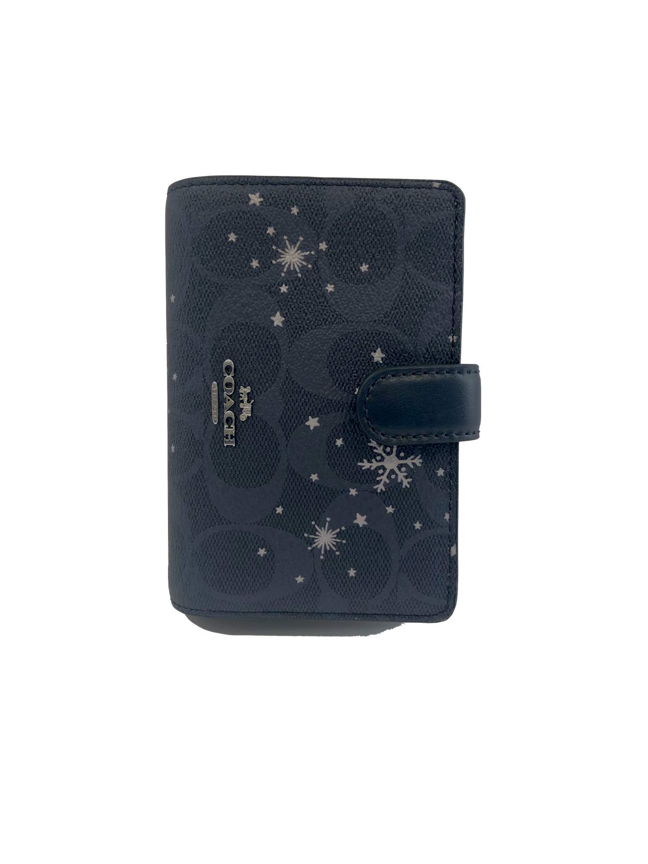 Coach Women's Medium Corner Zip Wallet in Signature Canvas (SV/Midnight Multi)