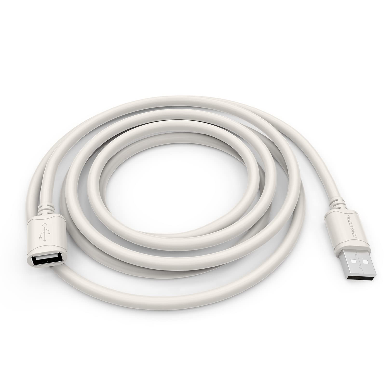 CHOSEAL USB Extension Cable 2.0 Male to Female Extender Data Cable for PC Keyboard Printer Mouse Computer (9.8ft/3m)…