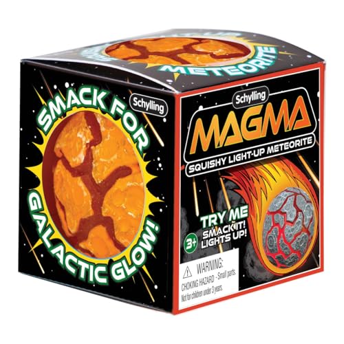 Schylling NeeDoh Magma - Sensory Squeeze Toy - Lights Up - 2.5" Wide - Color May Vary (Pack of 1)