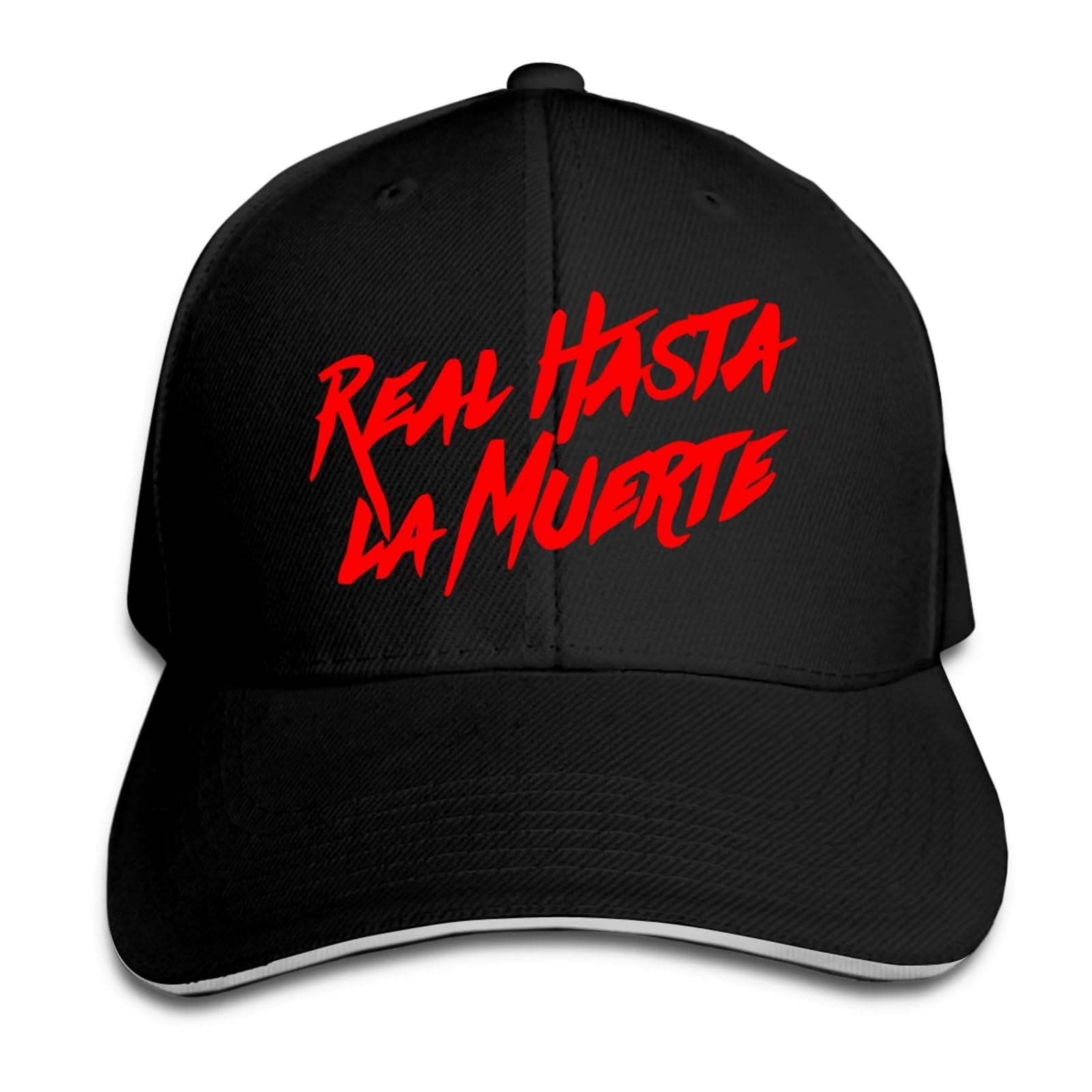 Anuel-AA Hat Adult Unisex Cool Real-Hasta-La-Muerte Hat Adjustable Sandwich Baseball Hats for Men&Womens Black
