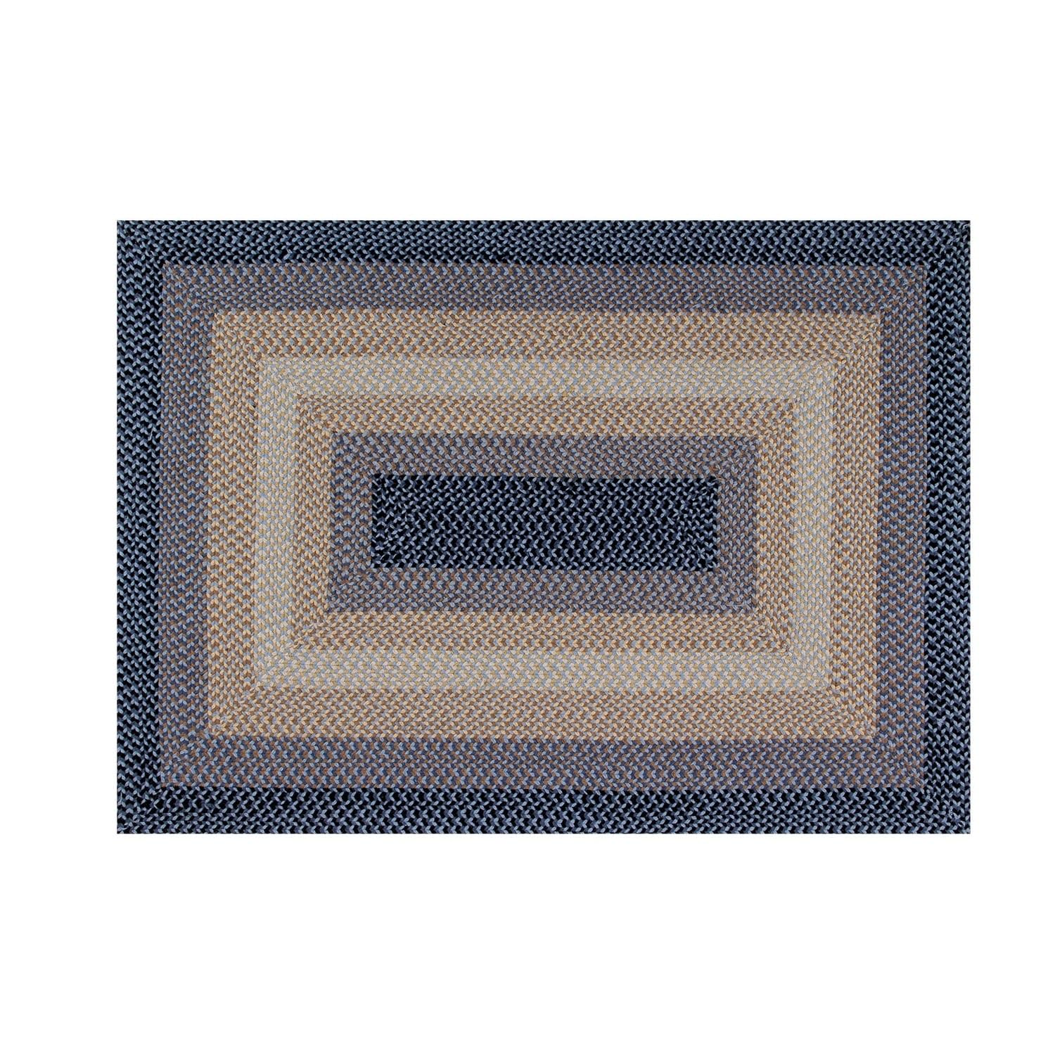 Better Trends Woodbridge Braid Collection is Durable, Reversible Indoor Area Utility Rug 100% Wool in Vibrant Colors, 20" x 30" Rectangle, Blue