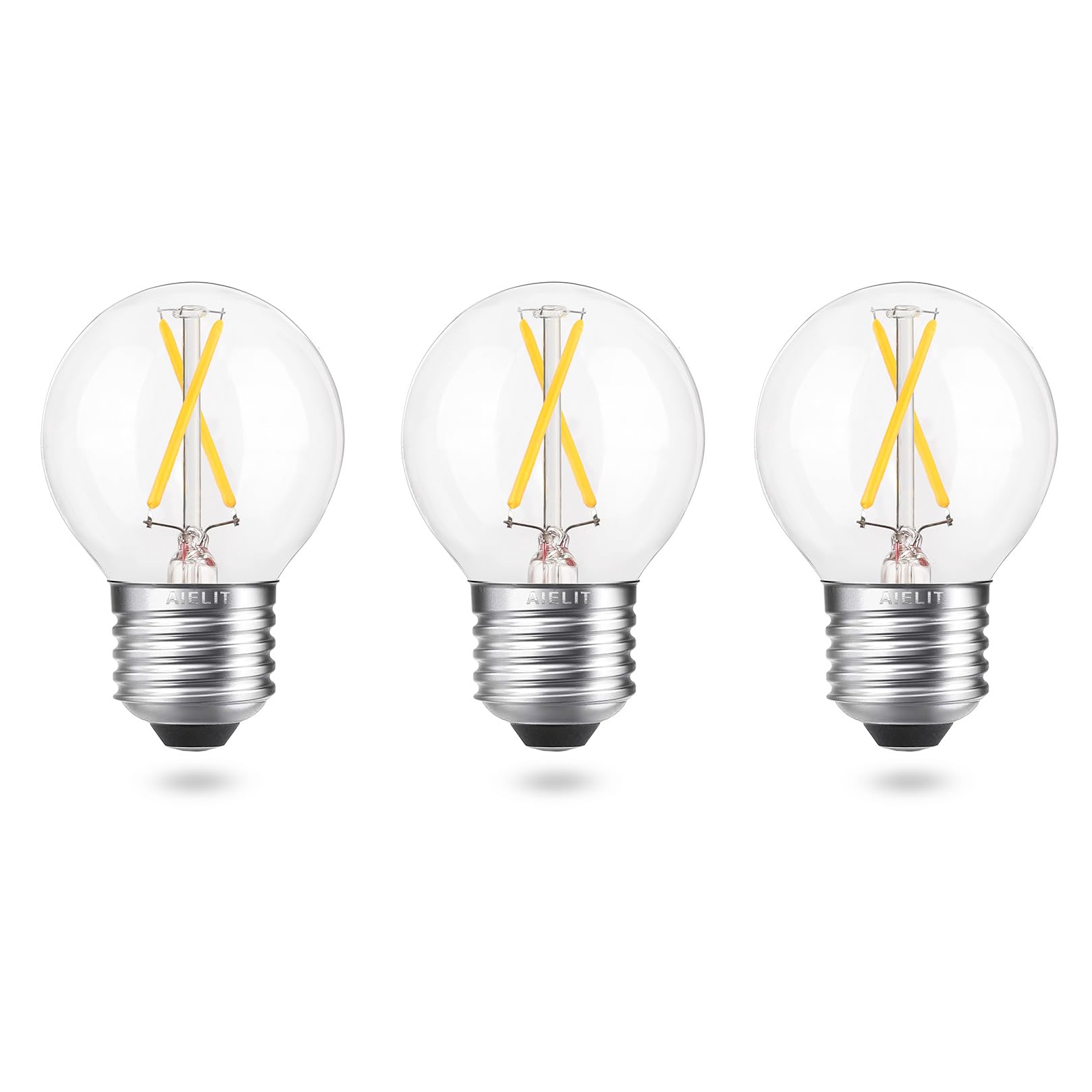 AIELIT Dimmable T45/T14 Tubular E26 LED Edison Bulb 60 Watt Equivalent, Soft White 3000K, 600 Lumens, LED Tube Light Bulbs for Ceiling Fan Bathroom Vanity Chandelier, 6-Pack