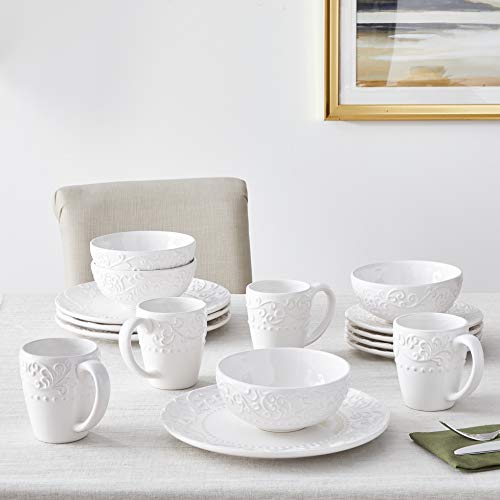 American Atelier Bianca White 16-Piece Dinnerware Set -